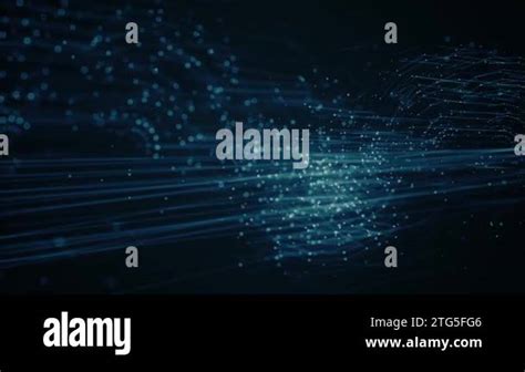 Abstract Hi Tech Futuristic Plexus Design Loop 4k Animation Of An Abstract Technology
