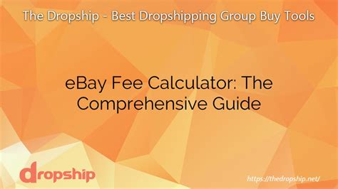 Ebay Fee Calculator The Comprehensive Guide In 2024 The Dropship