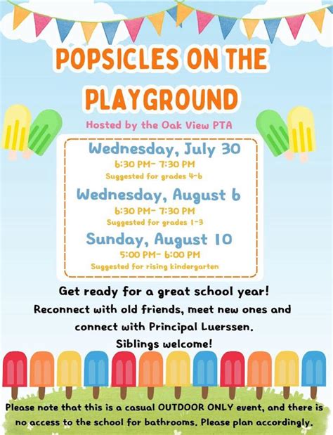 Ov Pta Popsicles On The Playground 2025 Country Club View Civic Association