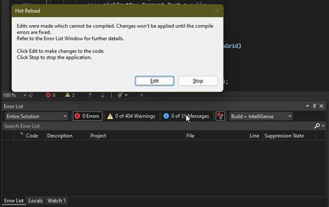 vs 2022 edit and continue isn t working microsoft qanda
