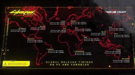 Cyberpunk 2077 Phantom Liberty Release Time Map And Countdown Videogamer