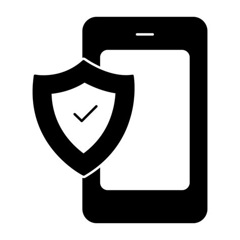 Mobile Security Icon In Unique Design 13003567 Vector Art At Vecteezy