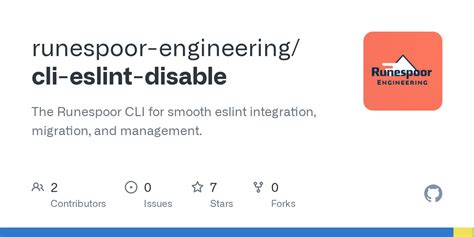 Github Runespoor Engineeringcli Eslint Disable The Runespoor Cli For Smooth Eslint