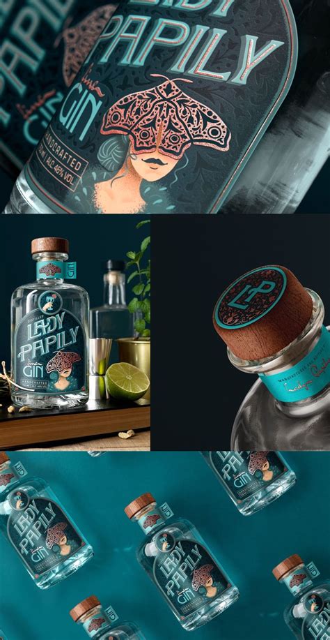 Mariana Beck Creates Lady Papily Gin Packaging Design Packaging