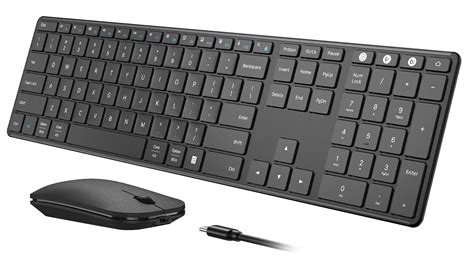 Wireless Bluetooth Keyboard And Mouse Combo Usb Dual Bt Seenda