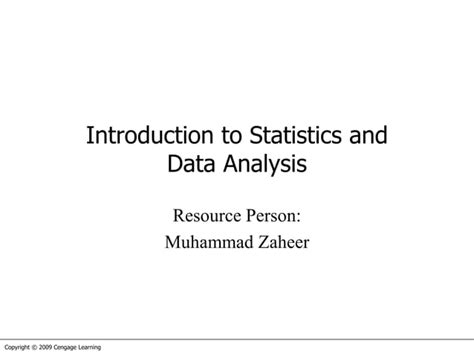 Introduction To Statistics And Data Analysis Ppt Physics Science