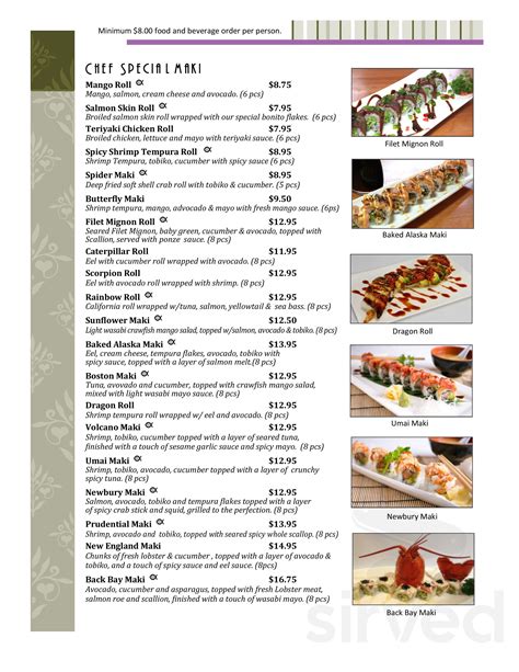 Umai Menu In Boston Massachusetts Usa