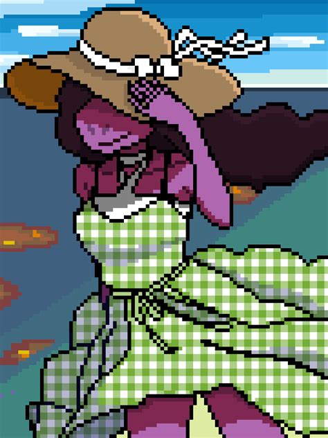 Susie Deltarune Enjoying The Lakeside Beach Very Proud Of This One As