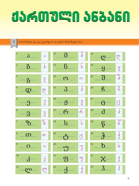 ქართული ანბანი Pdf