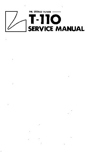 LUXMAN T-110 SM Service Manual download, schematics, eeprom, repair ...