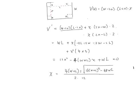 Solved Consider The Following Rectangular Piece Of Tinplate An Open Top Cake Tin Is To Be Made