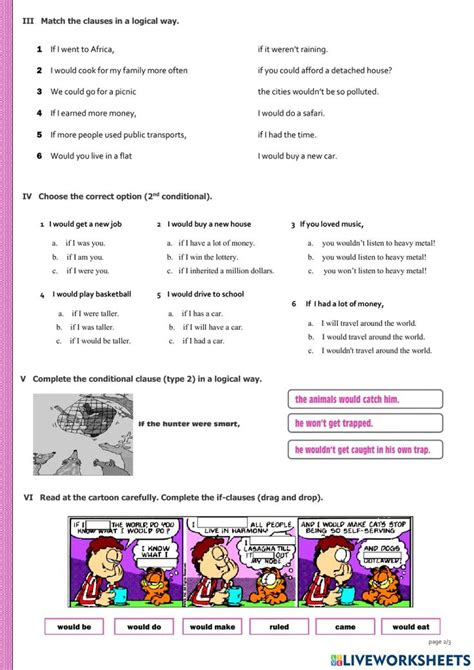 Conditional Type 2 Interactive Worksheet Teaching English Grammar English As A Second
