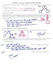 Annotated Bst Deletion Helper Pdf CSC148 Delete Root Helper For BST Deletion As We Saw