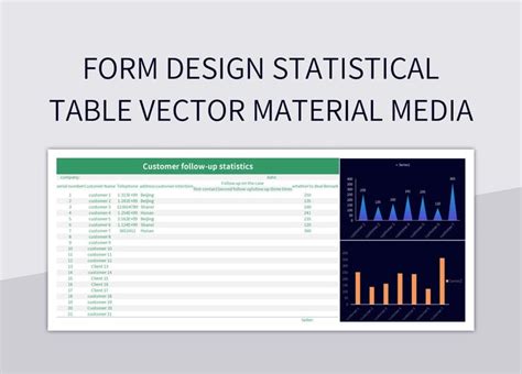 Free Statistical Table Vector Material Templates For Google Sheets And Microsoft Excel Slidesdocs