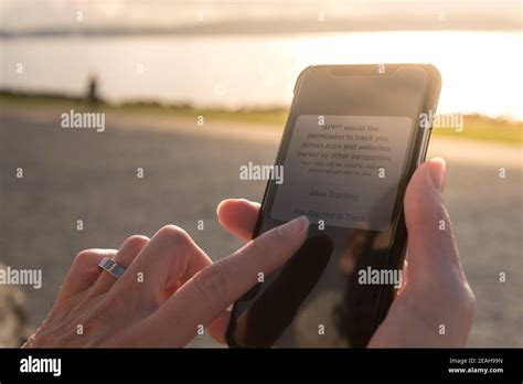 Mobile Phone App Data Tracking Image Stock Photo Alamy