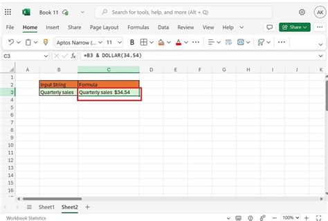 Excel Dollar Function