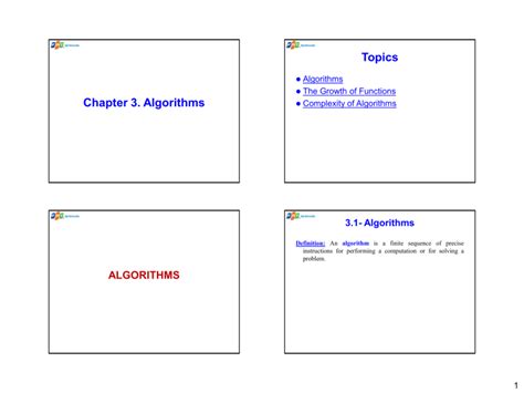 Algorithms Definition Growth And Complexity