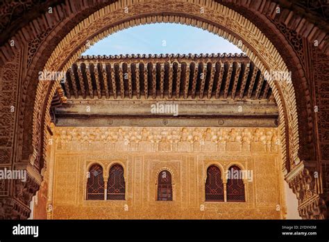 Alhambra Palace Granada Spain Moorish Architectural Details Of