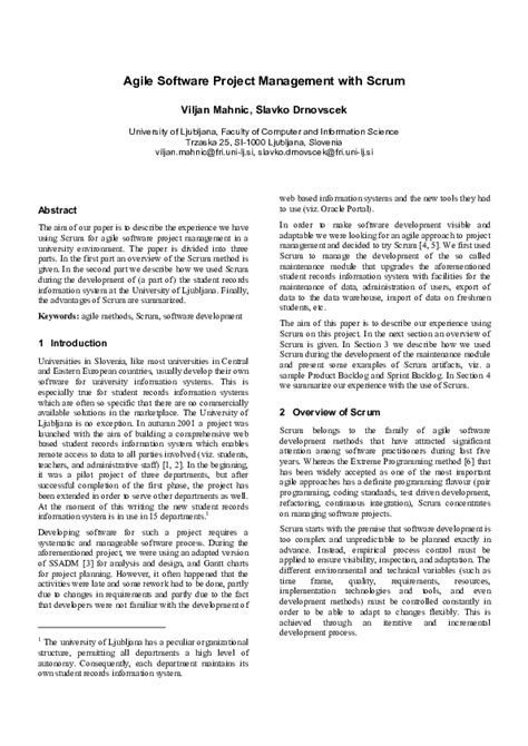 pdf agile software project management with scrum