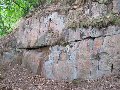 Planar Fractured Sandstone Quarry Face Indicative Of Angular Block Or Download Scientific