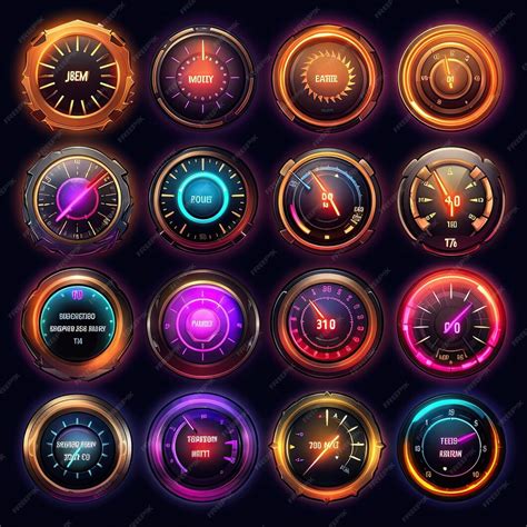 Premium Ai Image Ui Games Speedometer Ai Generated Abstract Screen