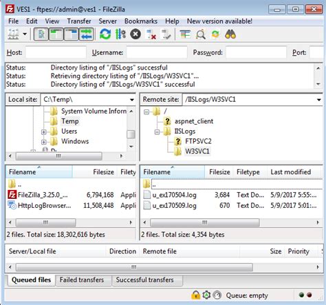 how to retrieve iis logs remotely