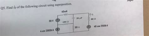 solved find i 0 of the following circuit using