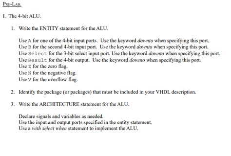 OBJECTIVE To Design A 4 Bit Arithmetic And Logic Chegg Com