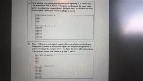 solved a wnite a python program that prints a square of