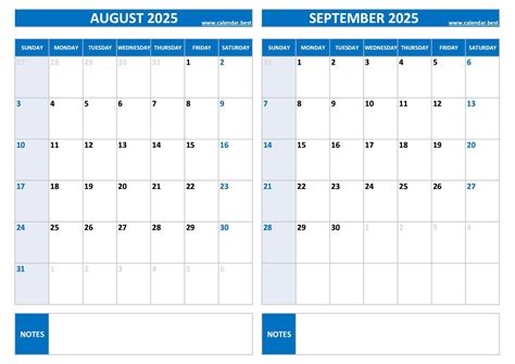 Printable August And September 2025 Calendar Free Pdf And  Downloads