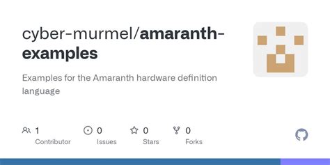 github cyber murmel amaranth examples examples for the amaranth
