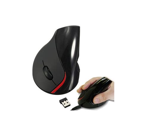 Ергономична безжична мишка за компютър черна Вертикална мишка