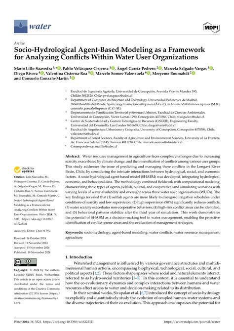 Pdf Socio Hydrological Agent Based Modeling As A Framework For Analyzing Conflicts Within