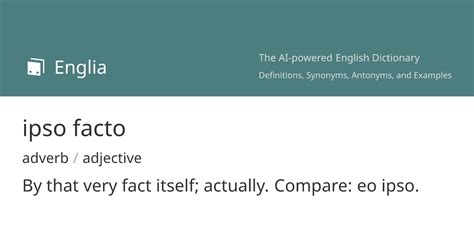 Ipso Facto Definition And Meaning Englia