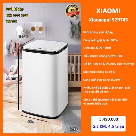 Máy giặt mini Xiaomi Xiaoyapai 529T Giặt nước nóng Tổng kho bán buôn bán lẻ phân phối các
