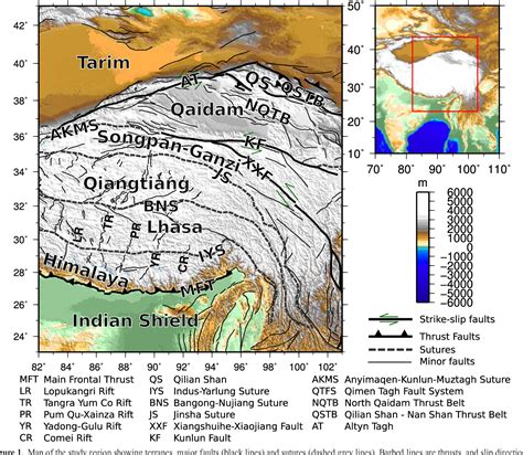 Figure 1 From Joint Inversion Of Surface Waves And Teleseismic Body Waves Across The Tibetan