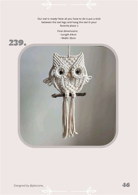 TUTORIAL PDF For Macrame Owl Step By Step Guide Cute Fun Etsy