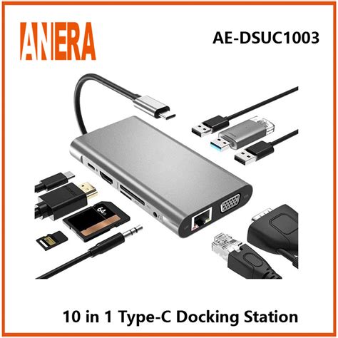 10 In 1 Type C Multi Function Docking Station Type C Hub Multi Port Docking Station USB C Smart