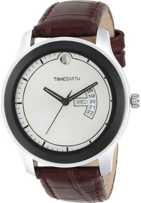 Buy Timesmith Analog White Dial Brown Strap Watch For Men Tsc 002 Ipd Pack Of 1 Analog Watch