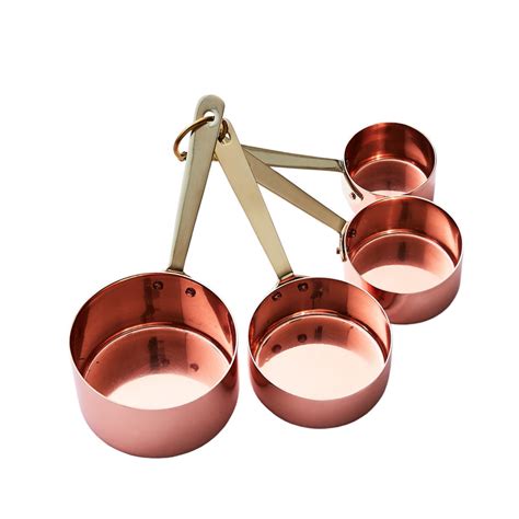 Sir Madam Copper And Brass Measuring Spoons And Cups Set 2modern