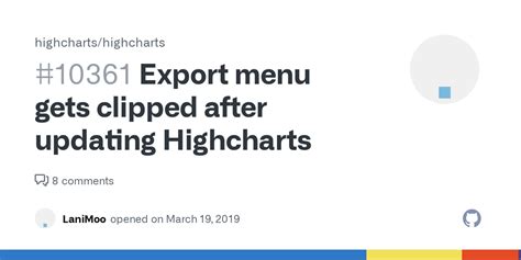 Export Menu Gets Clipped After Updating Highcharts · Issue 10361 · Highchartshighcharts · Github