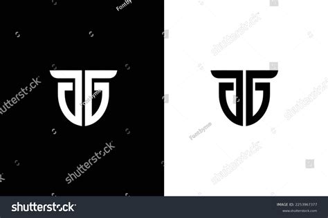Alphabet Letters Initials Monogram Logo Jg Stock Vector Royalty Free