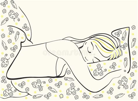Sleeping Girl Original Vector Illustration Stock Vector Illustration