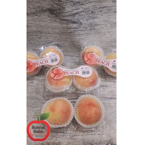 Jual Buah White Peach Korea Per Pack Shopee Indonesia