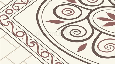 Ornate Tile Pattern Decorative Design And Geometric Floor Art Vector Design Generative Ai Stock