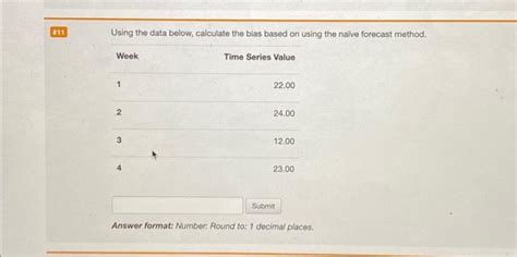 Solved Using The Data Below Calculate The Bias Based On Chegg Com