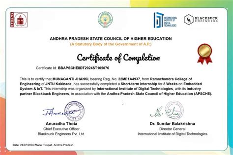 Embeddedsystems Iot Internship Blackbucks Techjourney Jhansi