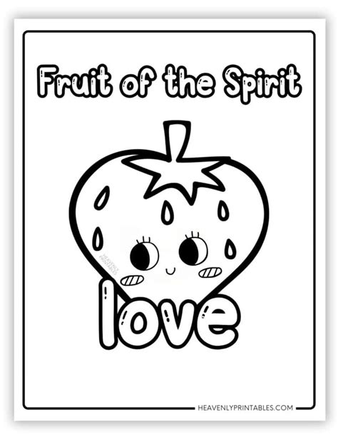 The Fruit Of The Spirit Coloring Pages Free Pdf Printables Heavenly