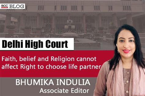 Faith Belief And Religion Cannot Affect Right To Choose Life Partner