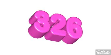 326 number animated logo designs